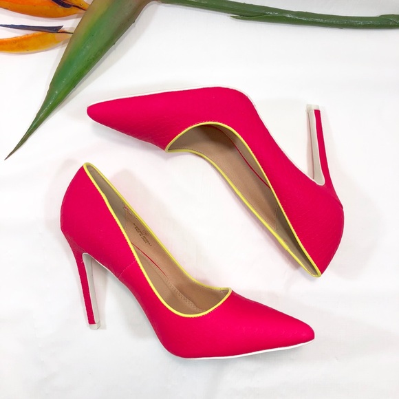 Shoes | Nwob Womens Sexy Pointy Toe Textured Fuchsia Pump | Poshmark